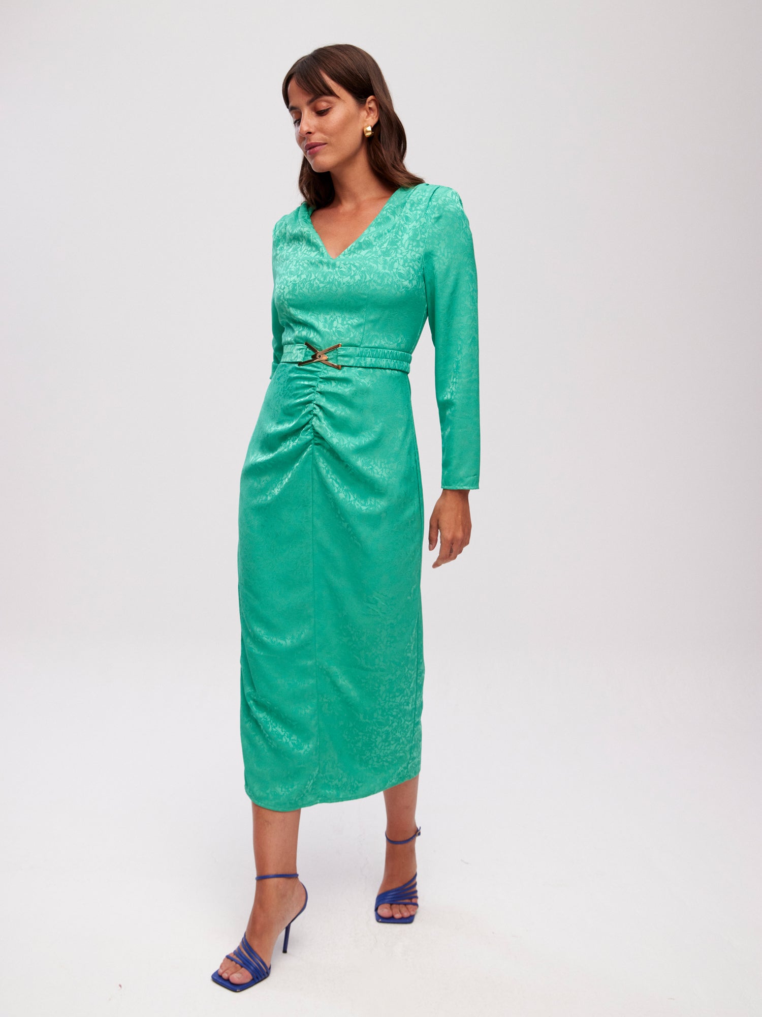 mioh | PORTIXOL GREEN - Vestido midi para invitada de boda, fiesta y evento – MIOH