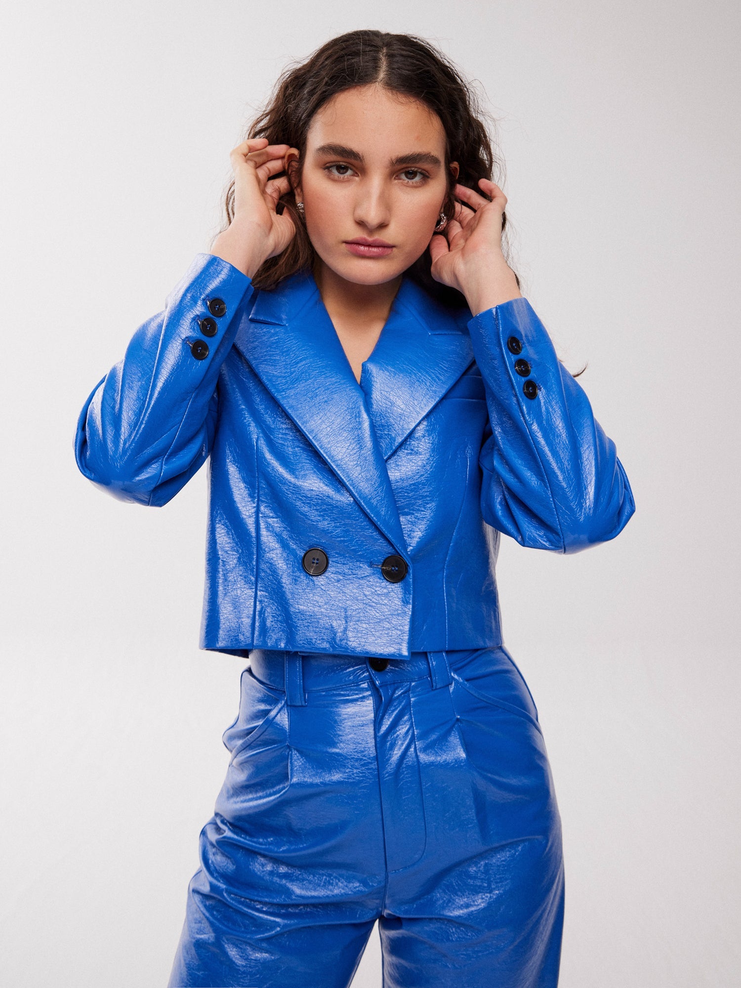 mioh | DEAN BLUE - Pantalón pegged azul tendencia fw23 street style – MIOH