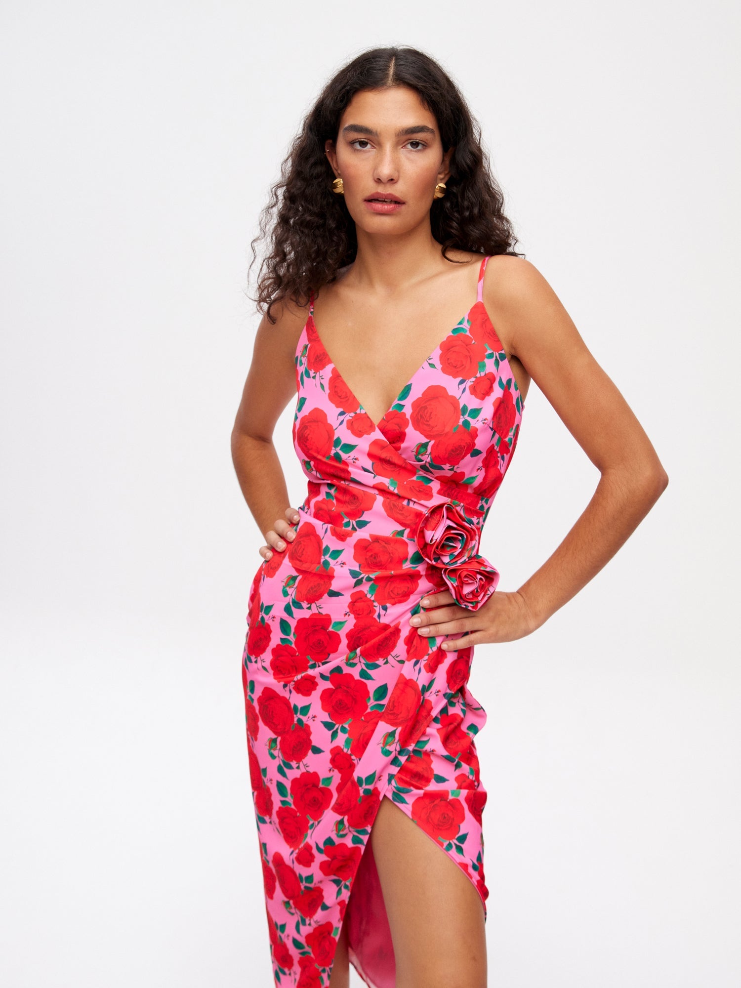 mioh | SORRENTO ROSES - Midi dress for wedding, party and event guest ...